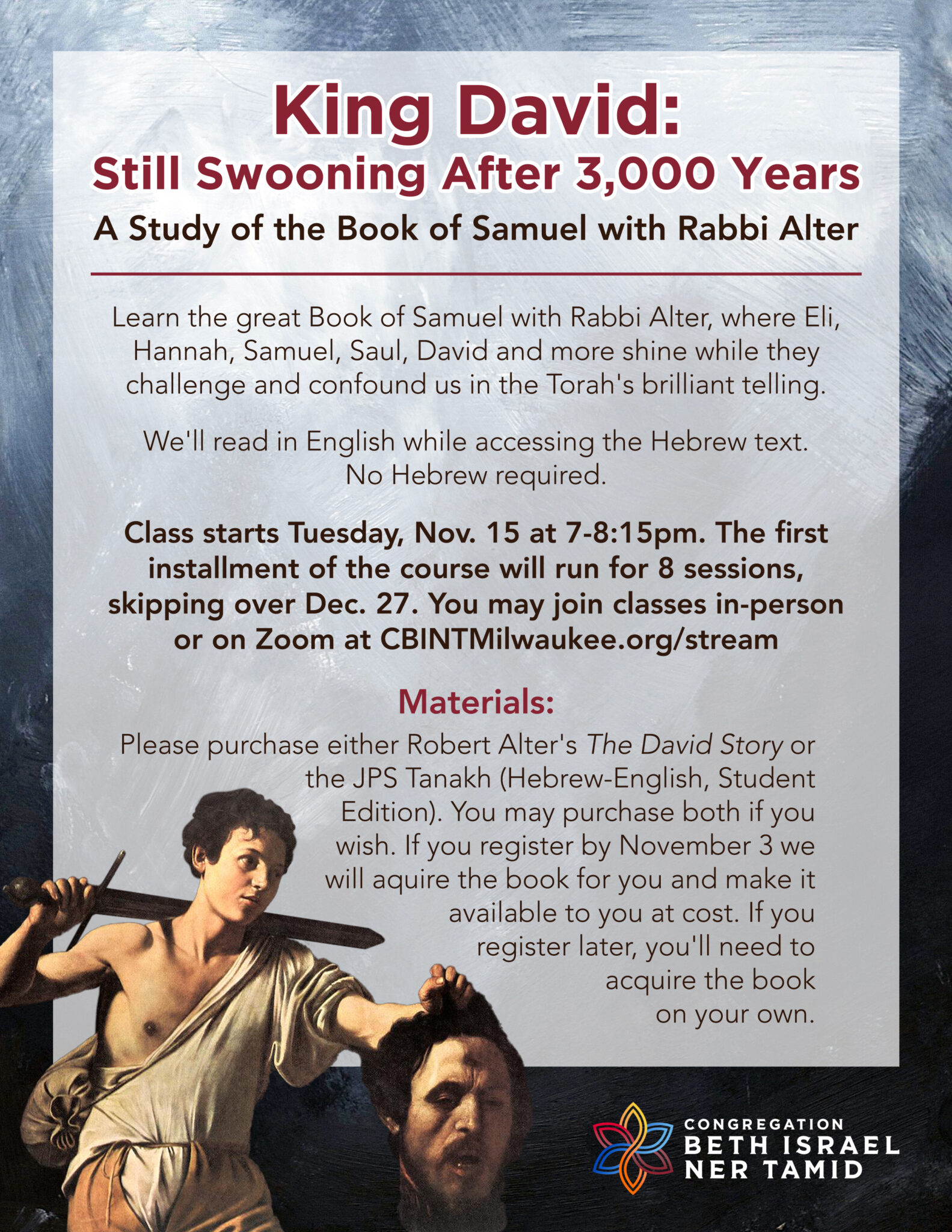 King David: A Study of the Book of Samuel with Rabbi Alter ...